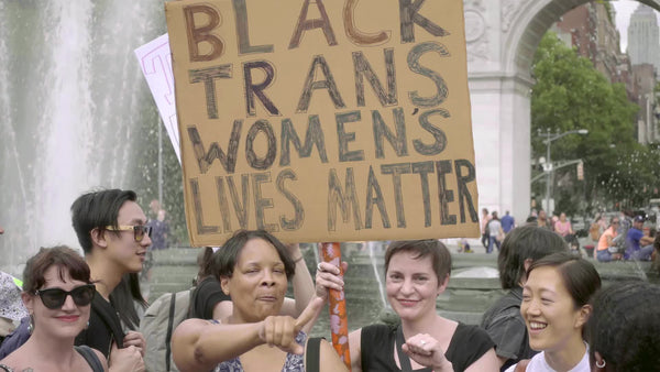 black trans women lives matter transgender rights sign Washington Squa ...