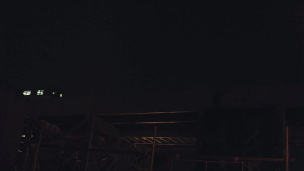 subway train at night - exterior elevated track - with audio in Brookl ...